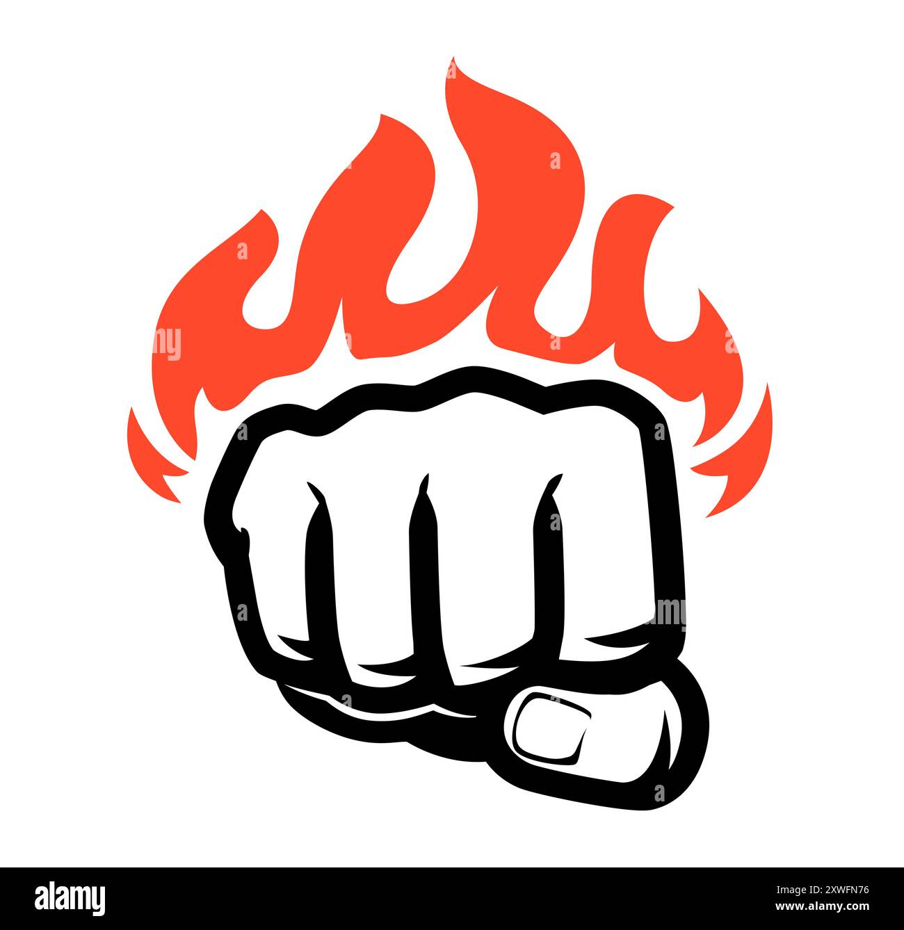 Energy in fist Stock Vector Images - Alamy