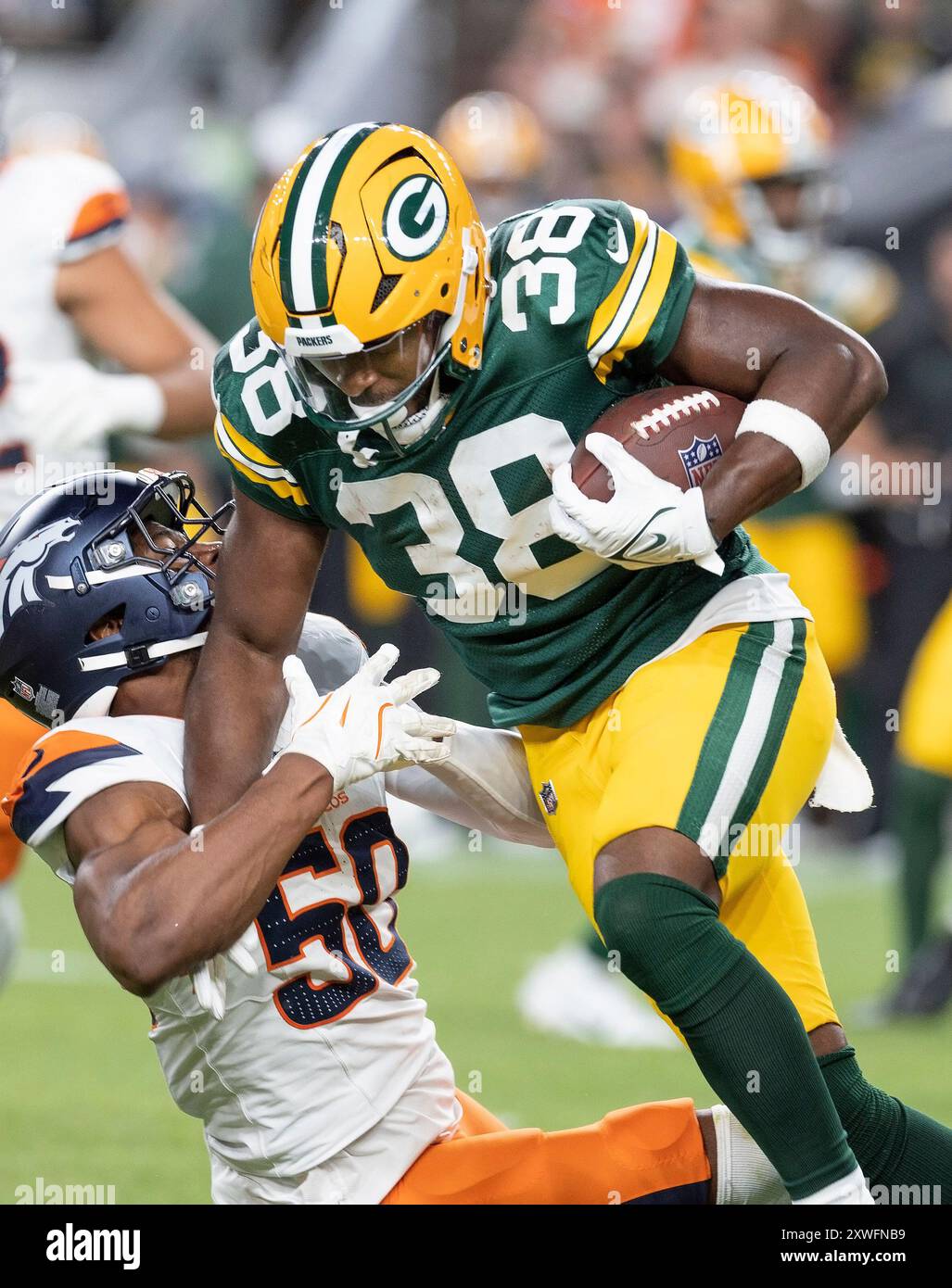 Denver, Colorado, USA. 18th Aug, 2024. Packers RB ELLIS MERRIWEATHER ...