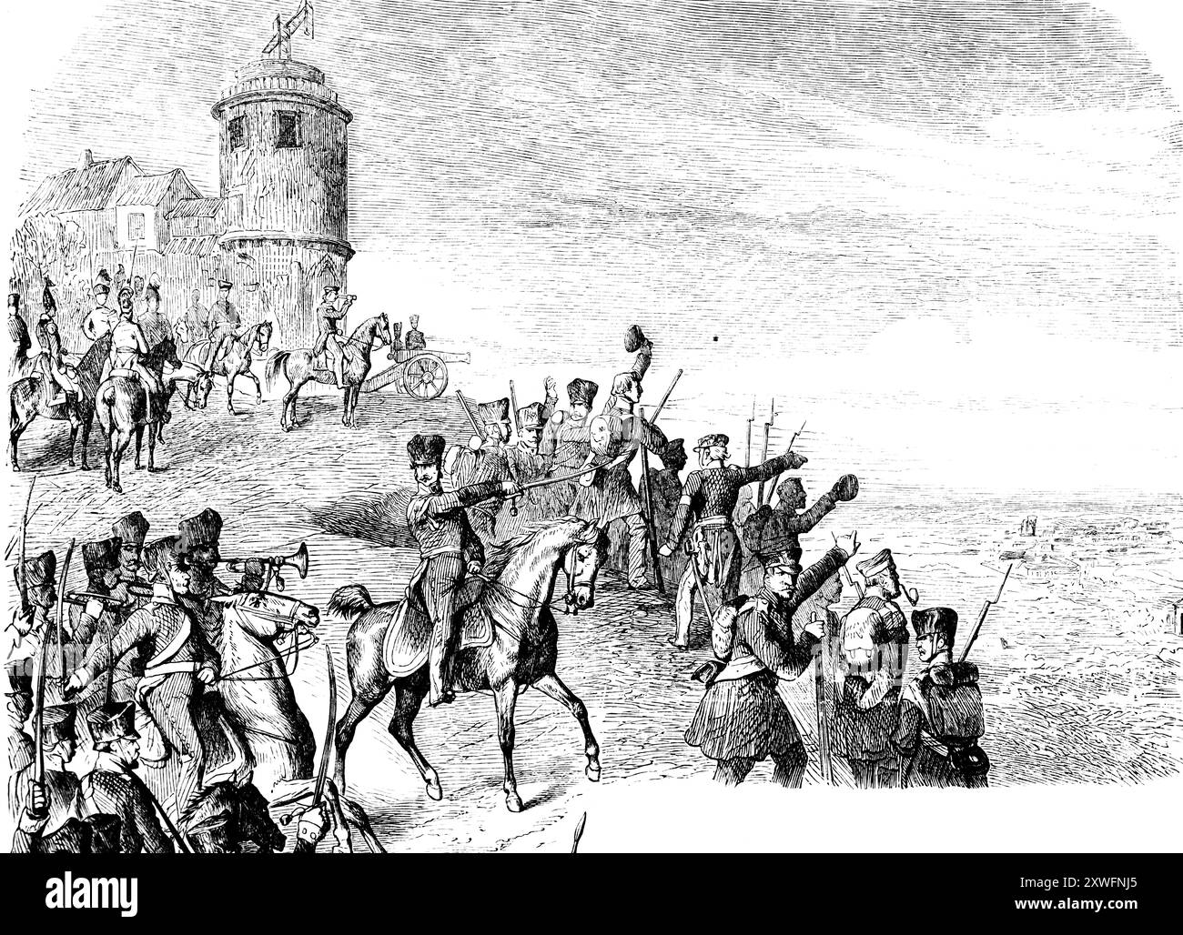 Frontispiece, introductory scene, upheaval of the Prussian people in ...