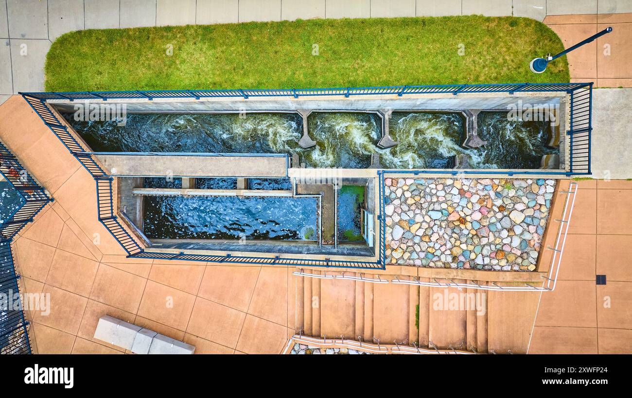 Aerial View of Urban Water Management System in Mishawaka Stock Photo ...