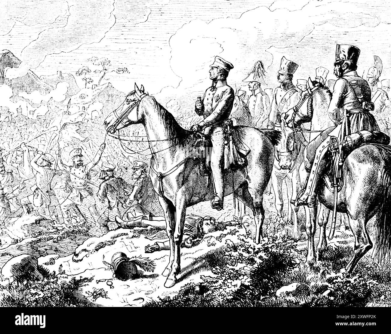 Battle of Dennewitz in 1813, Bülow at Dennewitz, historical ...