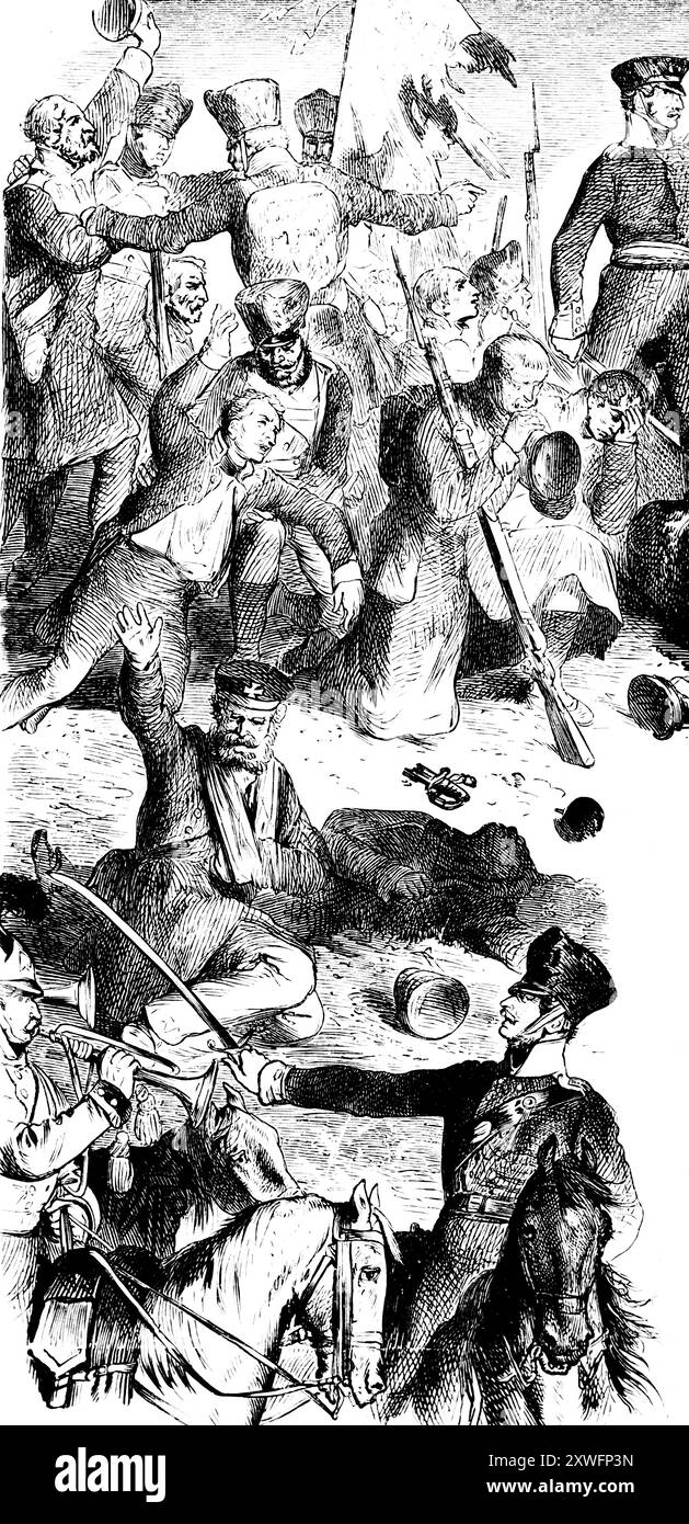 Scene of the Battle of the Nations or the Battle of Leipzig in 1813 ...