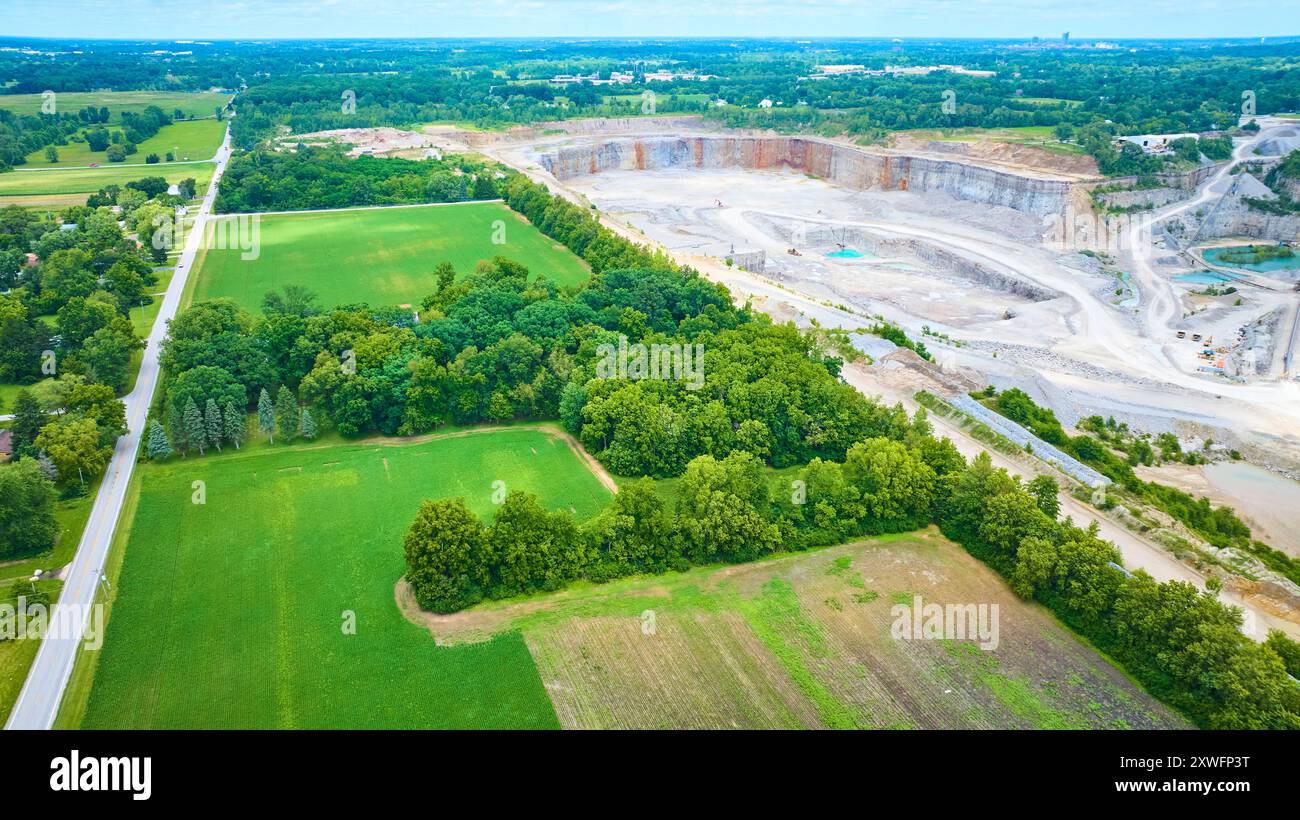Indiana farmland aerial hi-res stock photography and images - Alamy