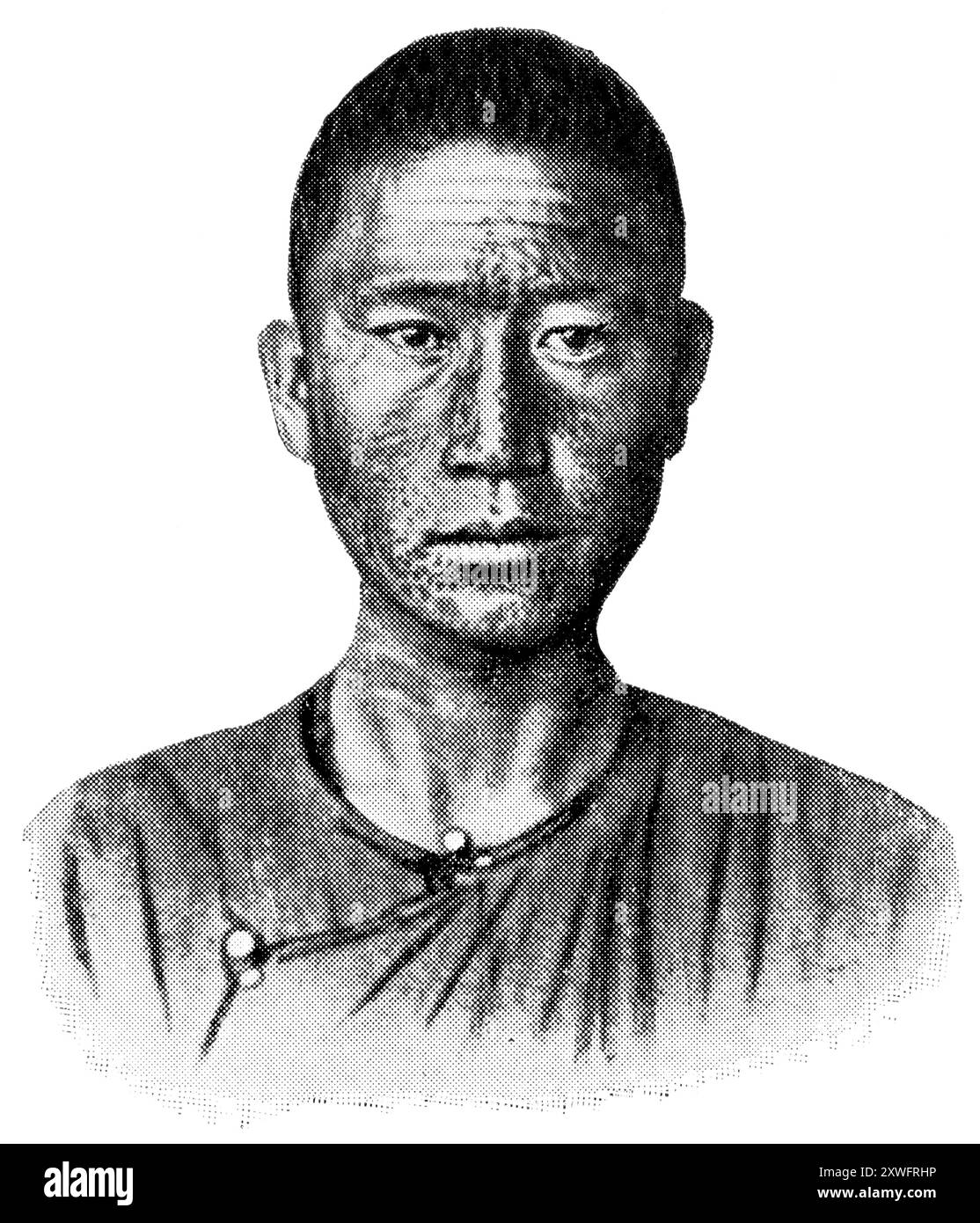 Asian peoples. Portrait of Dungan man. The Dungane is Turkic-speaking ...