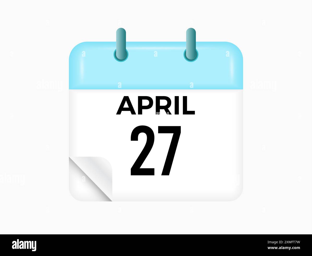 April 27 - calendar and Time planner. Daily Calendar Icon reminder ...