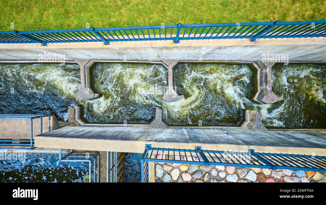 Aerial view fish ladder hi-res stock photography and images - Alamy