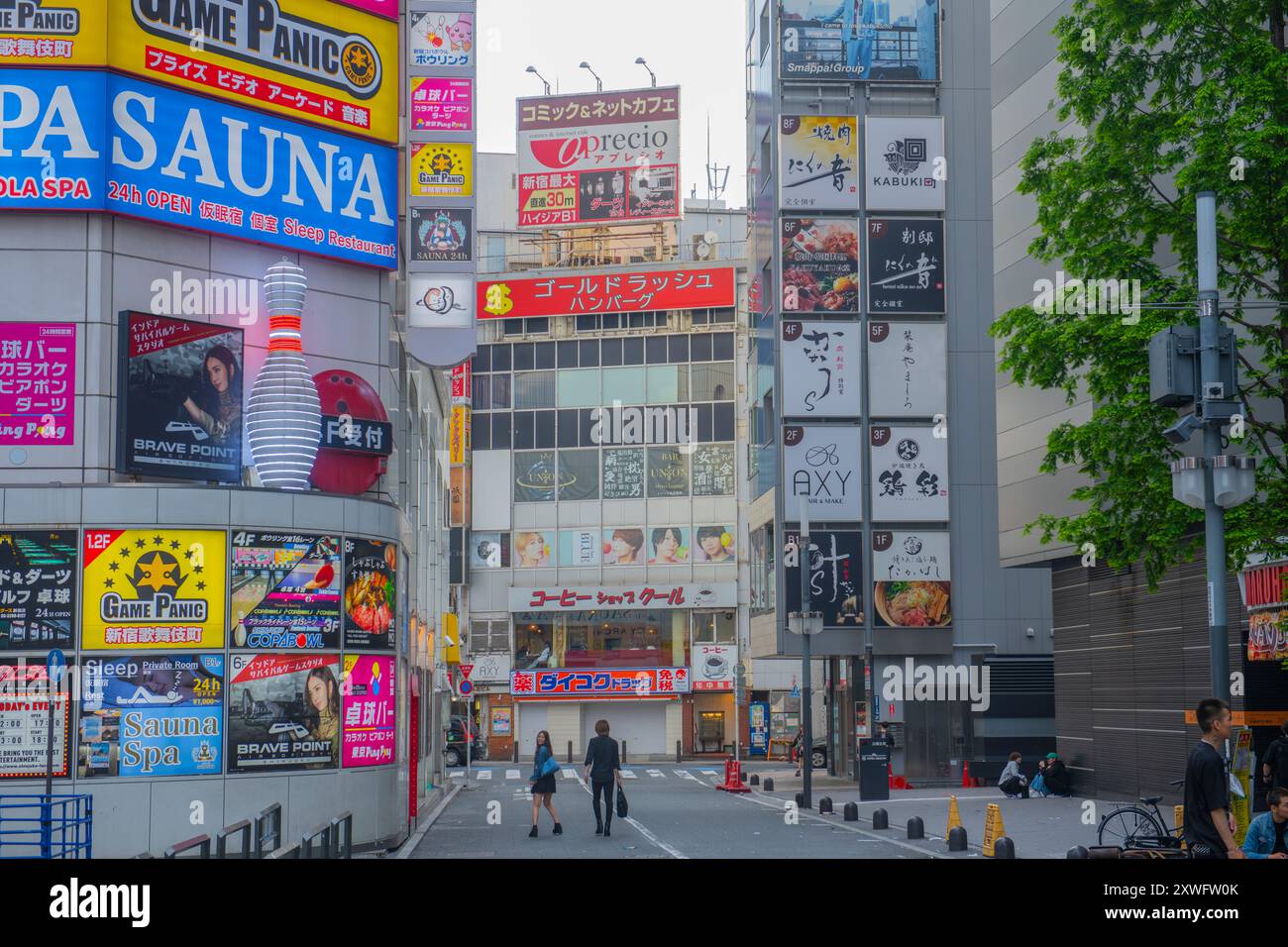 Kabukicho in the morning at Shinjuku Toho Building near Central Road in ...