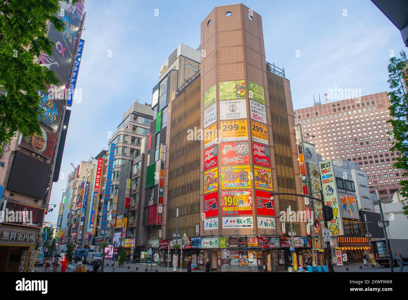Shops and restaurants on Central Road aka Godzilla Road in Shinjuku ...