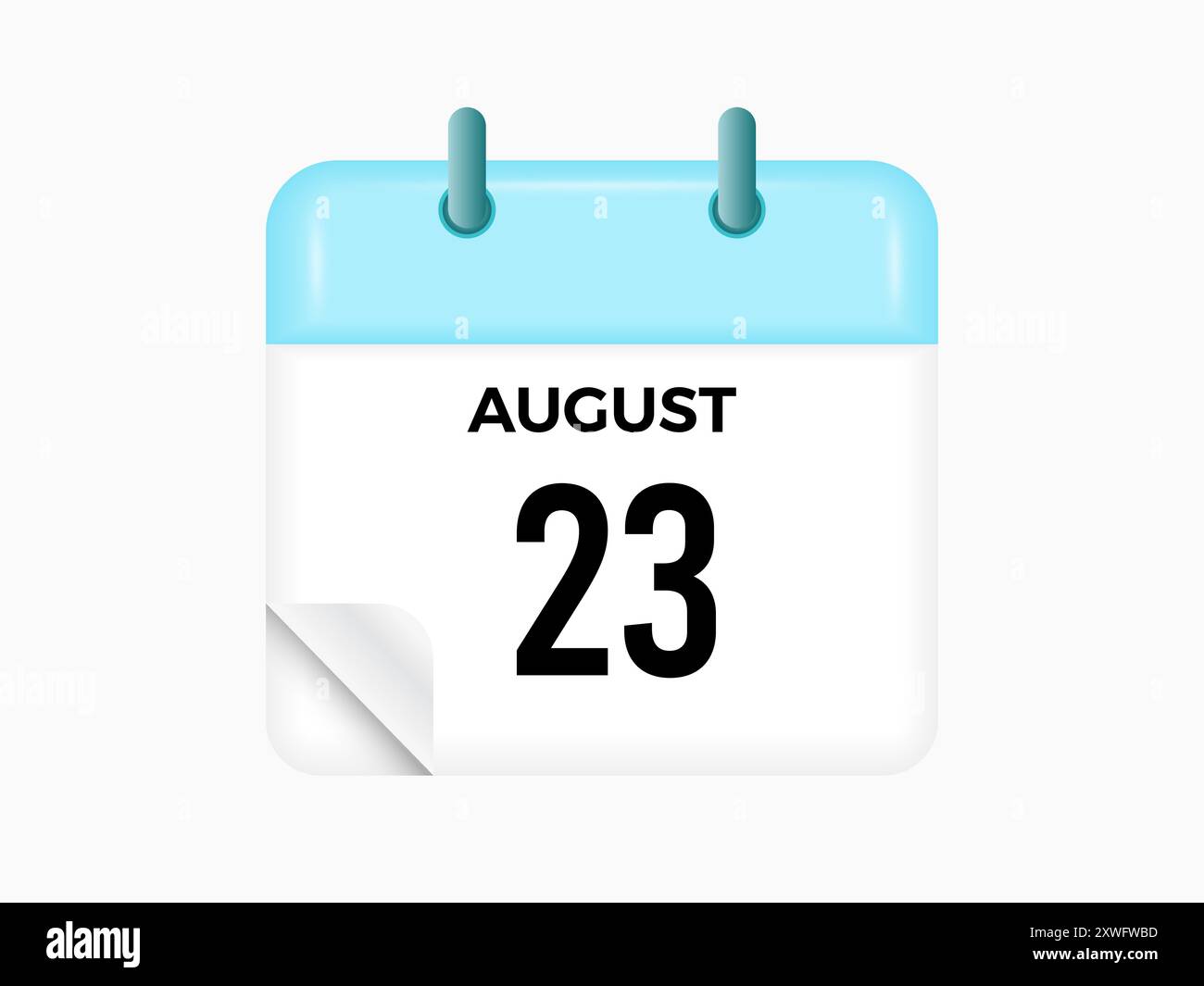 August 23 - calendar and Time planner. Daily Calendar Icon reminder ...