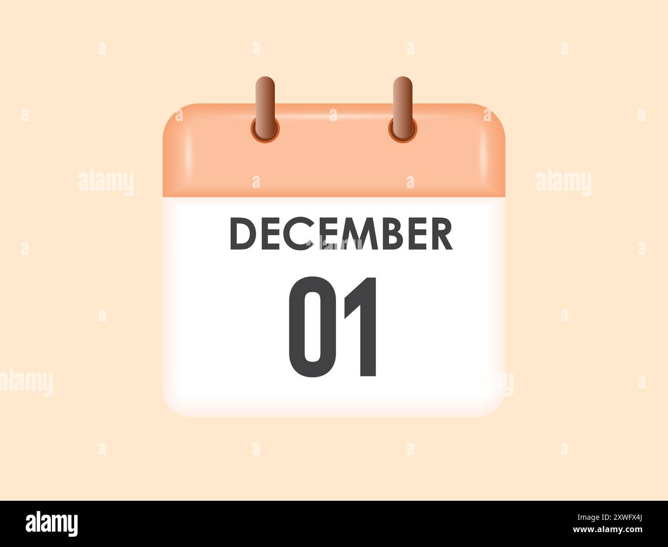 December 1 - calendar and Time planner. Daily Calendar Icon reminder ...