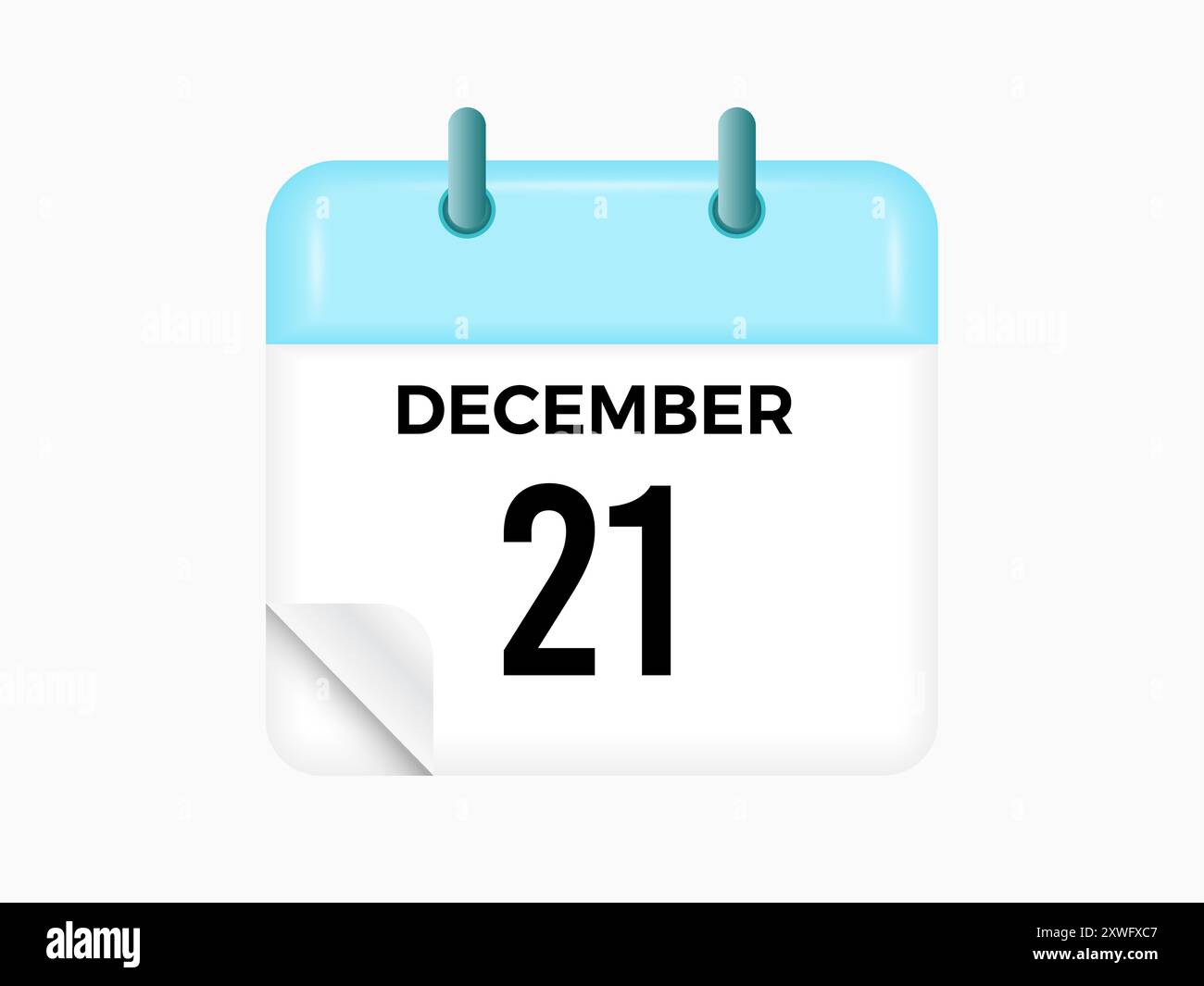 December 21 - calendar and Time planner. Daily Calendar Icon reminder ...
