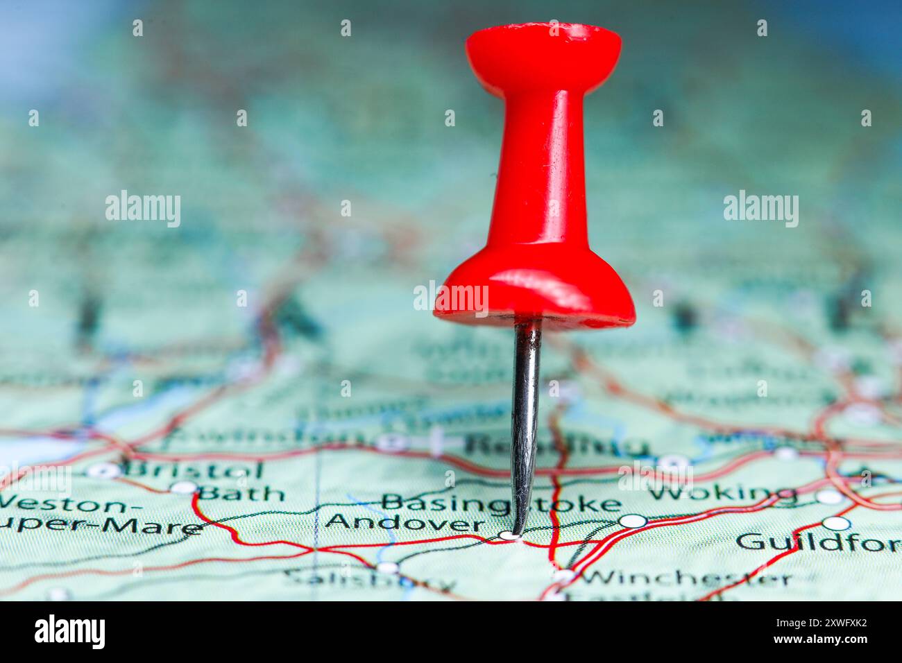 Map of andover hi-res stock photography and images - Alamy