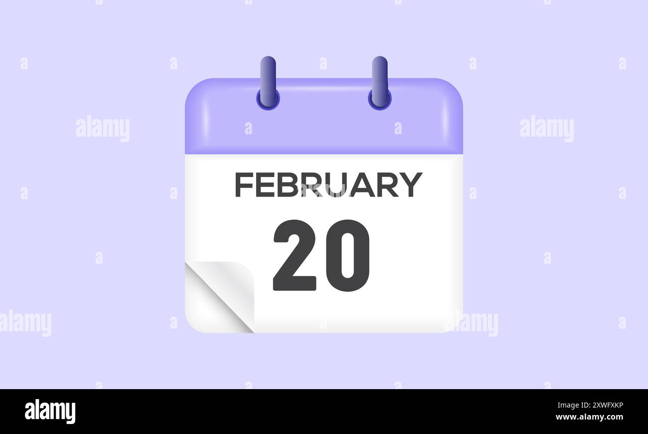 20 february icon Stock Vector Images - Alamy