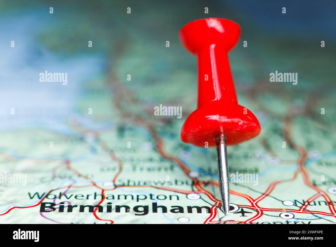 Birmingham on map hi-res stock photography and images - Alamy