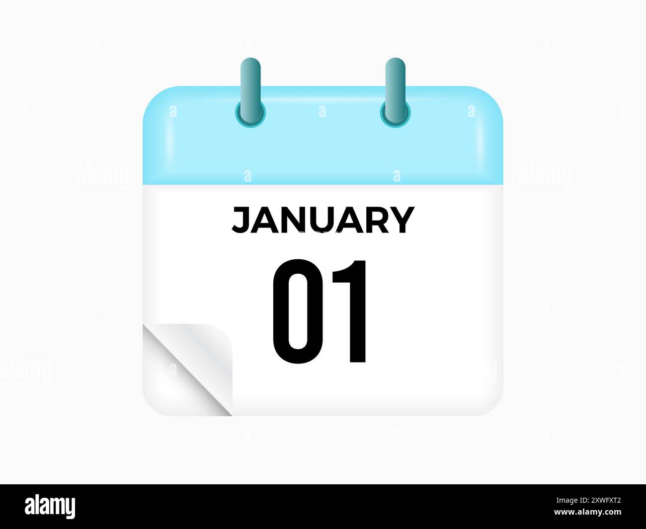 January 1 - calendar and Time planner. Daily Calendar Icon reminder ...