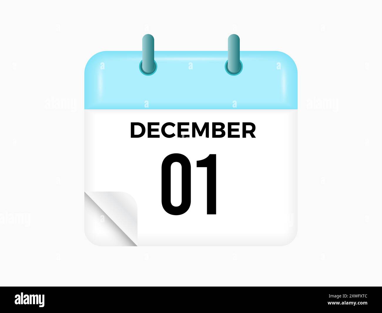 December 1 - calendar and Time planner. Daily Calendar Icon reminder ...