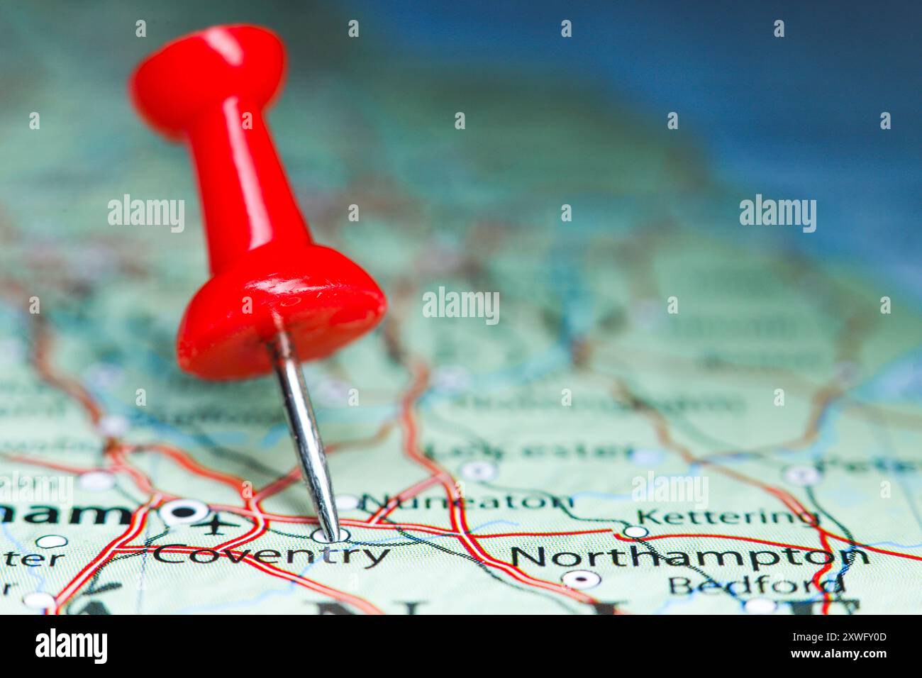 Coventry, Great Britain pin on map Stock Photo - Alamy