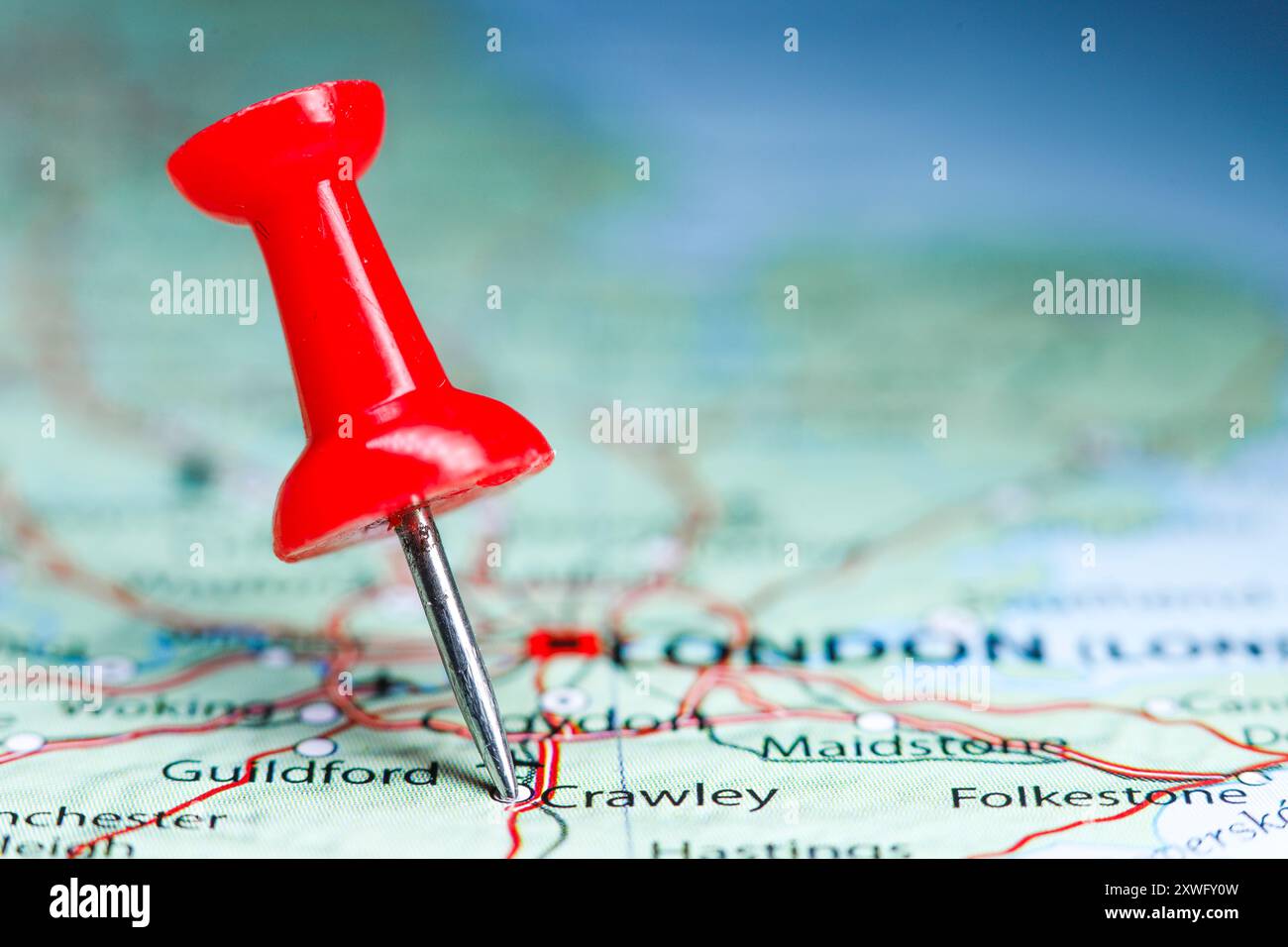 Map of west sussex hi-res stock photography and images - Alamy