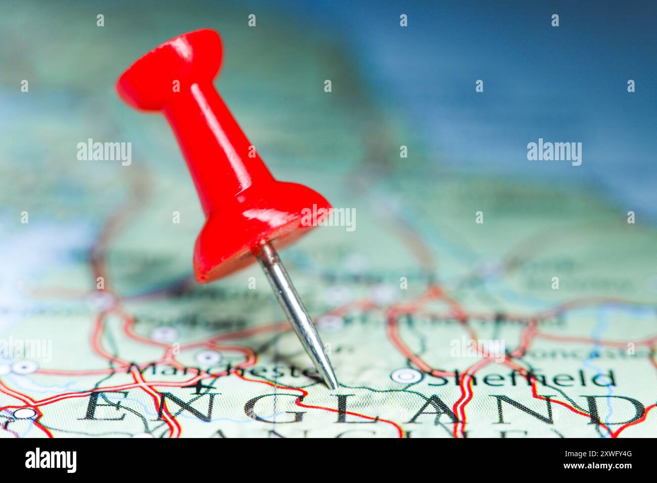 England, Great Britain pin on map Stock Photo - Alamy