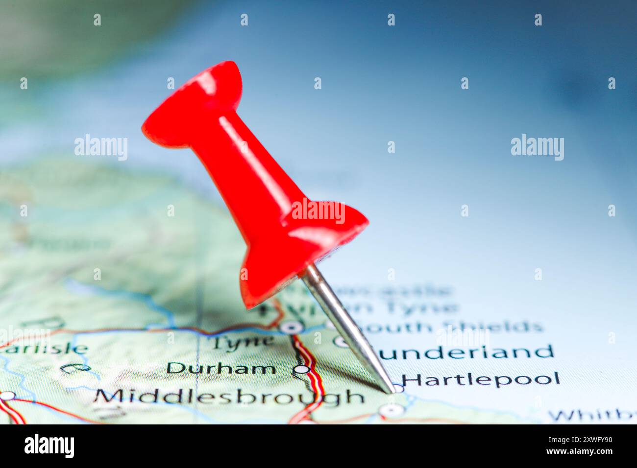 Map of hartlepool hi-res stock photography and images - Alamy