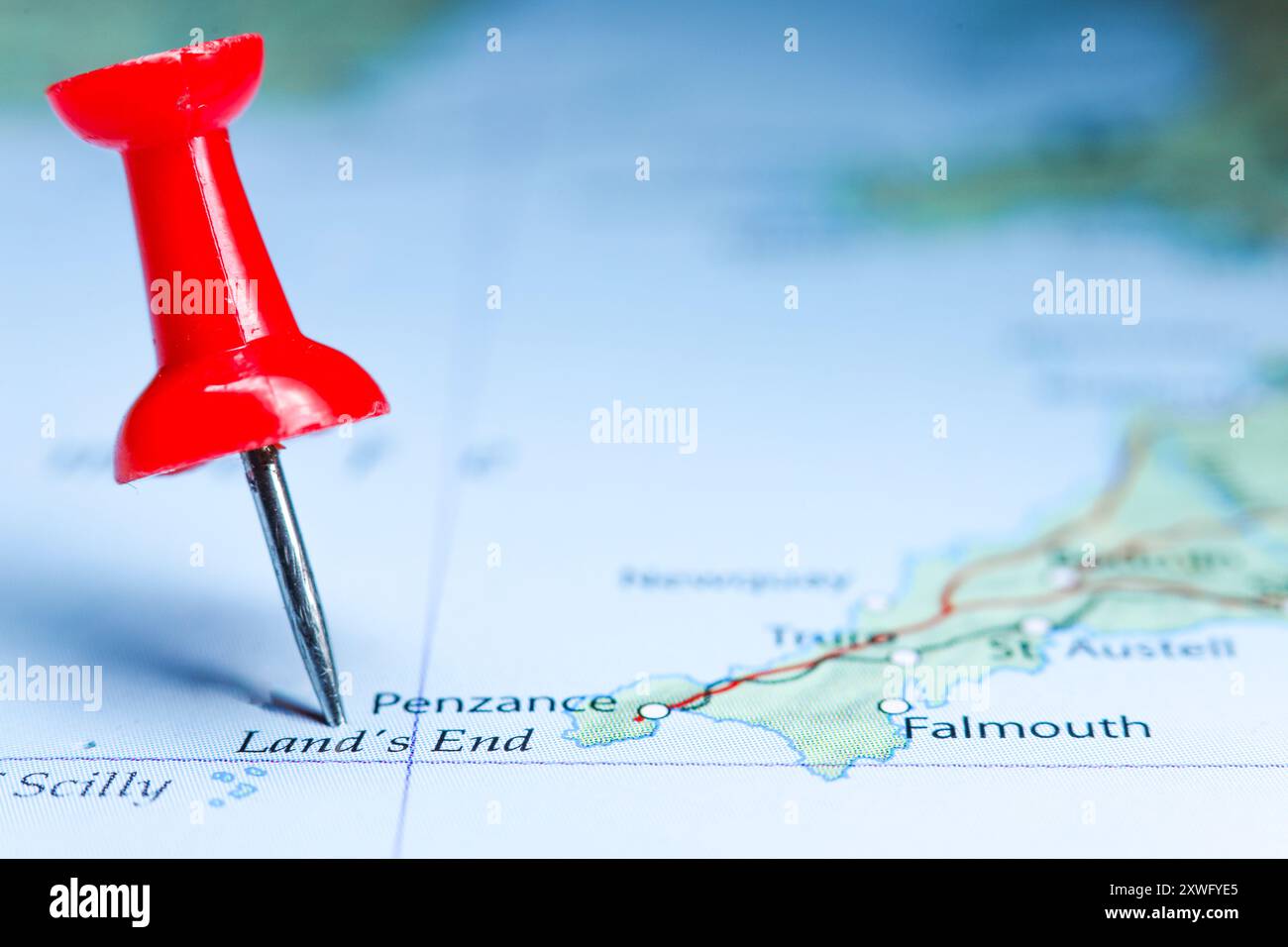 Map of lands end hi-res stock photography and images - Alamy