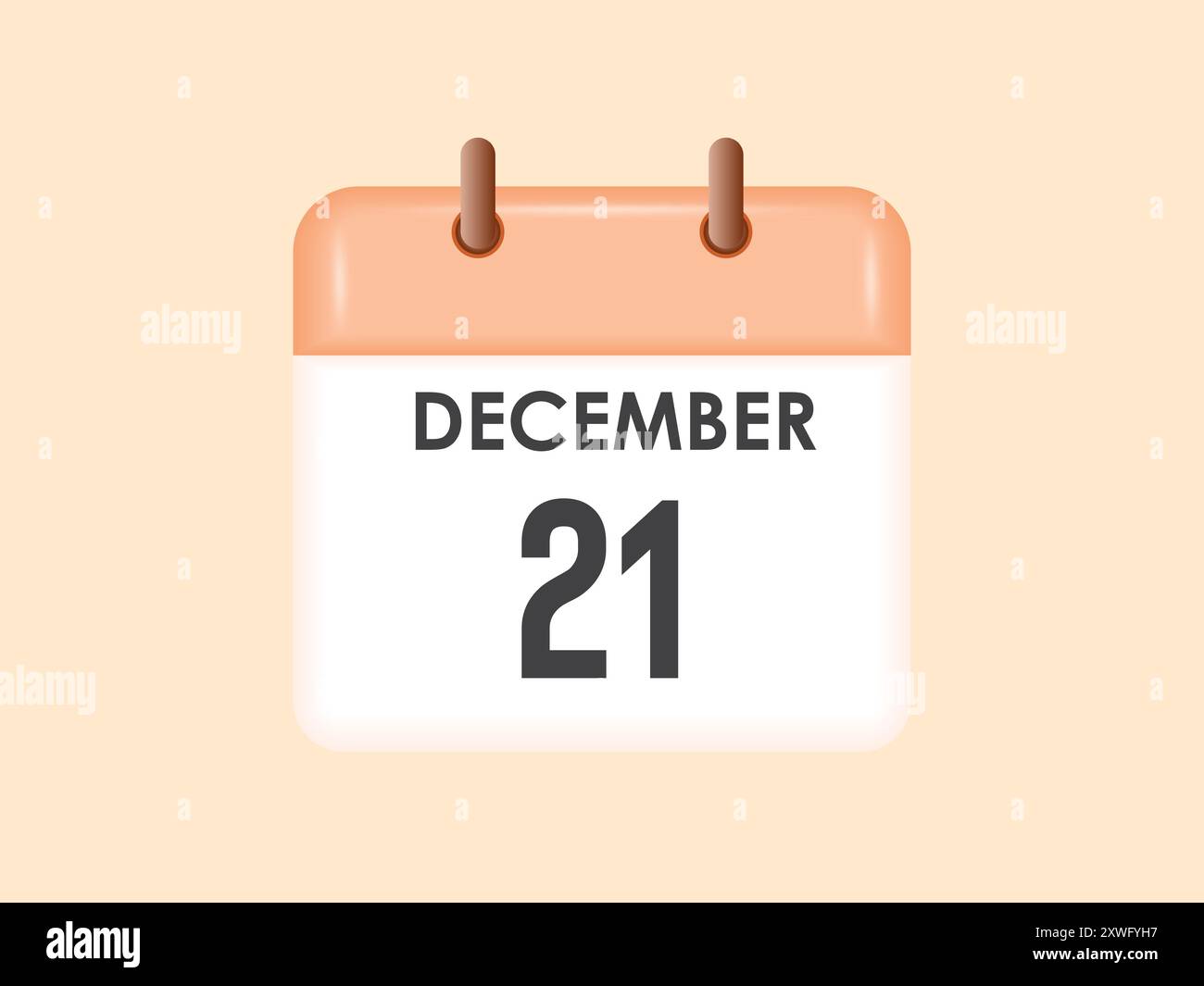 December 21 - calendar and Time planner. Daily Calendar Icon reminder ...