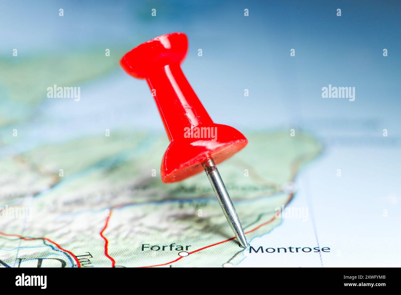 Montrose, Scotland pin on map Stock Photo - Alamy