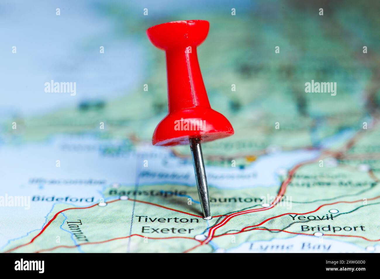 Tiverton map hi-res stock photography and images - Alamy