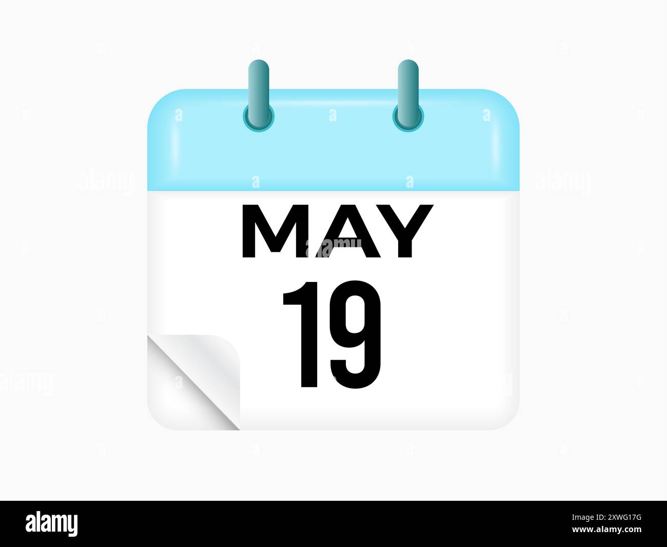 May 19 - calendar and Time planner. Daily Calendar Icon reminder ...