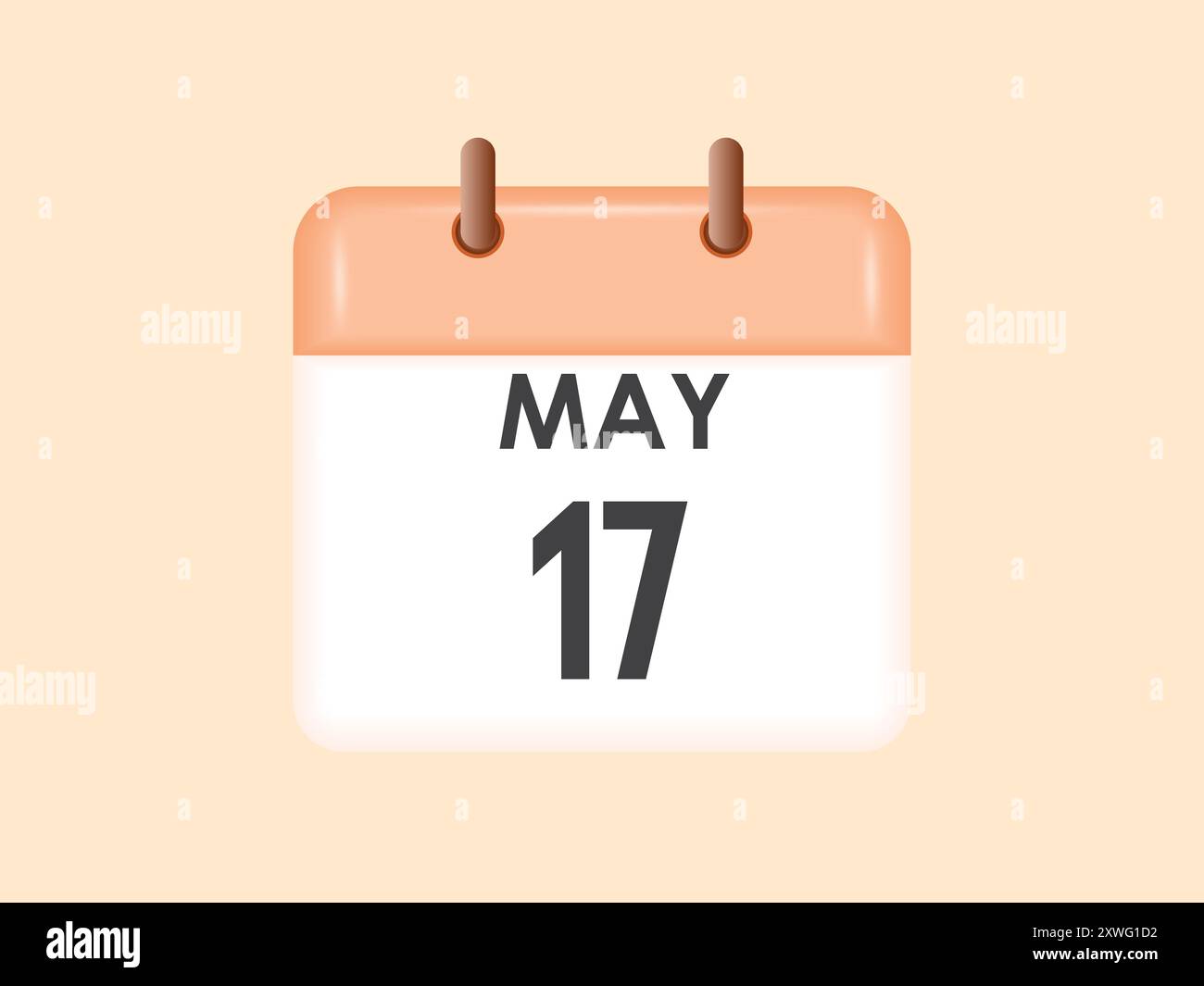 May 17 - calendar and Time planner. Daily Calendar Icon reminder ...