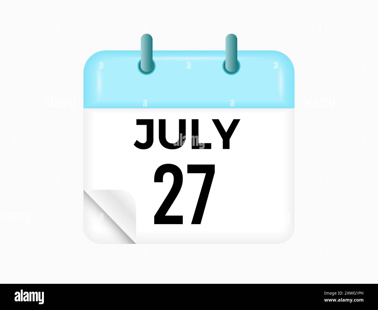 July 27 - calendar and Time planner. Daily Calendar Icon reminder ...
