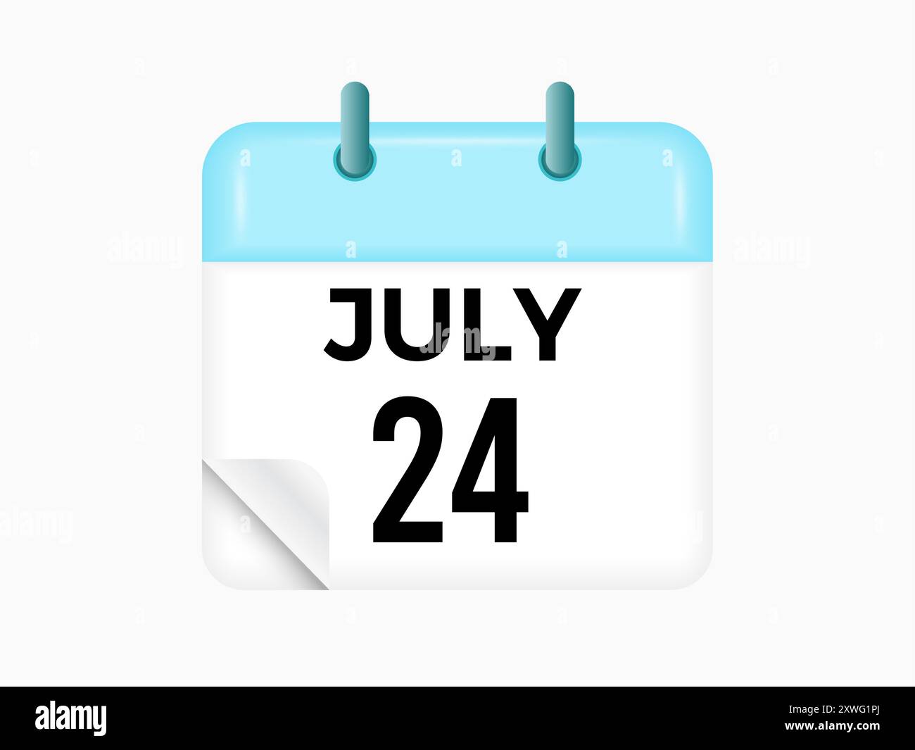 July 24 - calendar and Time planner. Daily Calendar Icon reminder ...