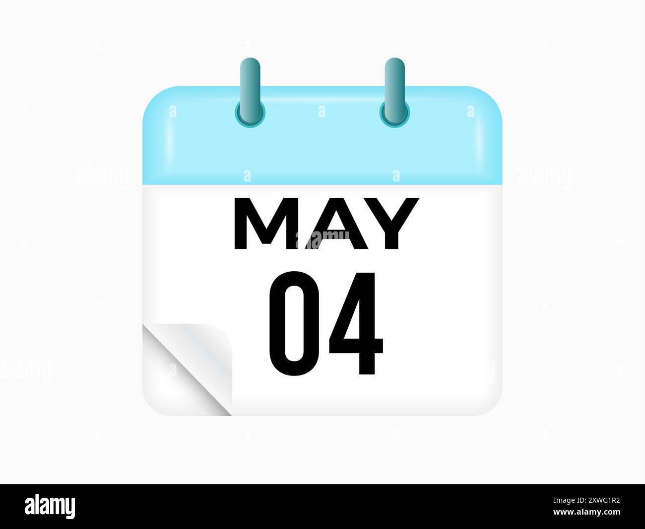 May 4 - calendar and Time planner. Daily Calendar Icon reminder. Vector ...