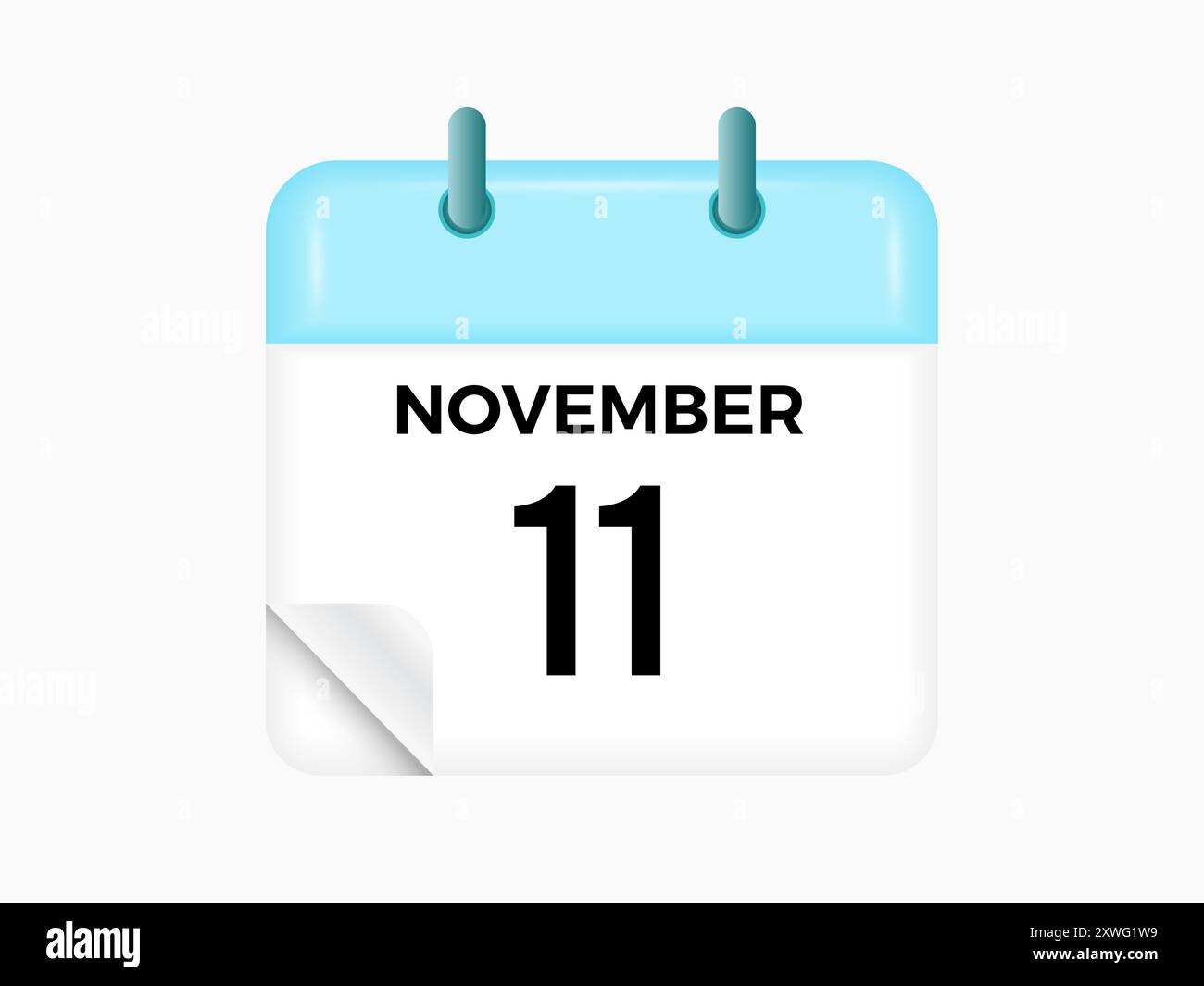November 11 - calendar and Time planner. Daily Calendar Icon reminder ...