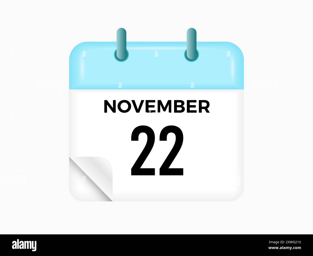 November 22 - calendar and Time planner. Daily Calendar Icon reminder ...