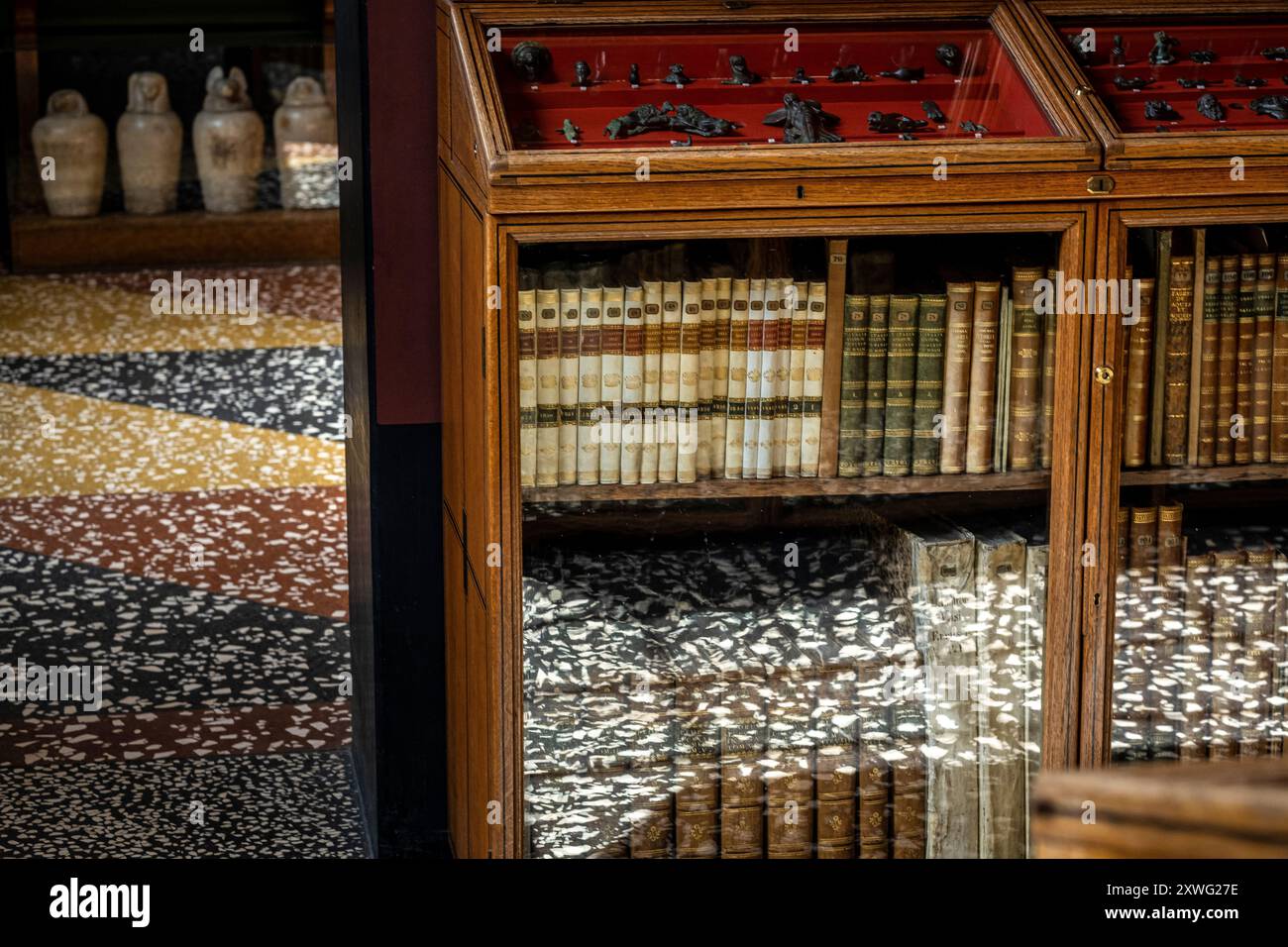 Books in the library at the Thorvaldsen Museum in Copenhagen, Denmark ...