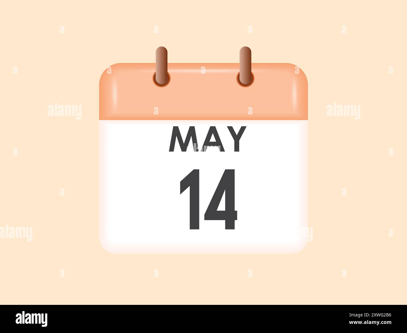 May 14 - calendar and Time planner. Daily Calendar Icon reminder ...