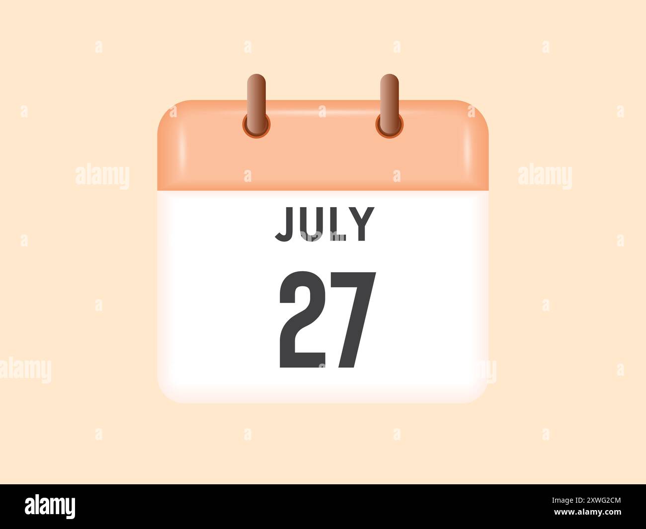 July 27 - calendar and Time planner. Daily Calendar Icon reminder ...