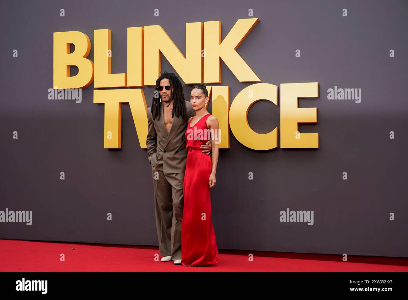 Zoe Kravitz, right, poses for photographs with her father Lenny Kravitz ...