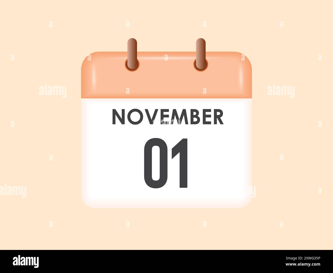 November 1 - calendar and Time planner. Daily Calendar Icon reminder ...