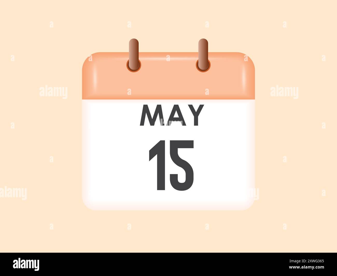 May 15 - calendar and Time planner. Daily Calendar Icon reminder ...