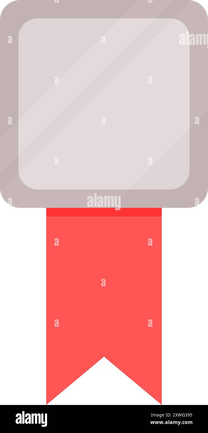 Silver medal. Square silver medal Stock Vector Image & Art - Alamy