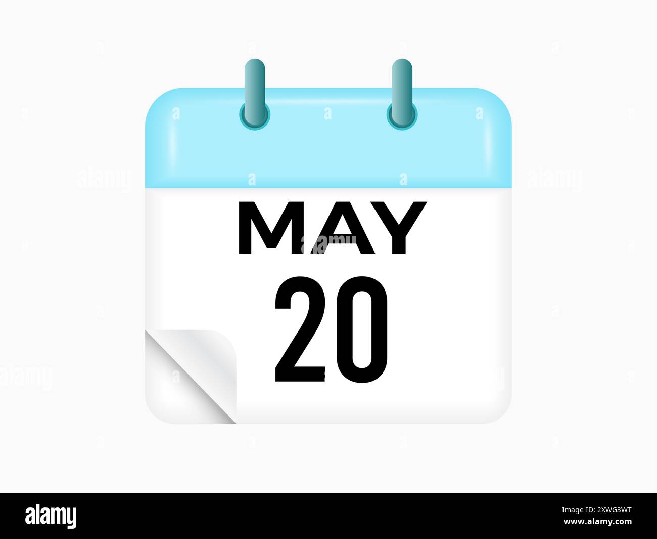 May 20 - calendar and Time planner. Daily Calendar Icon reminder ...