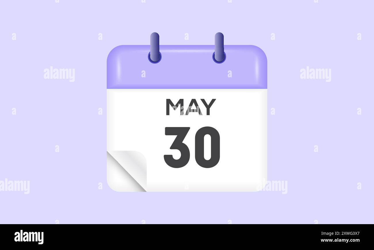 May 30 - calendar and Time planner. Daily Calendar Icon reminder ...