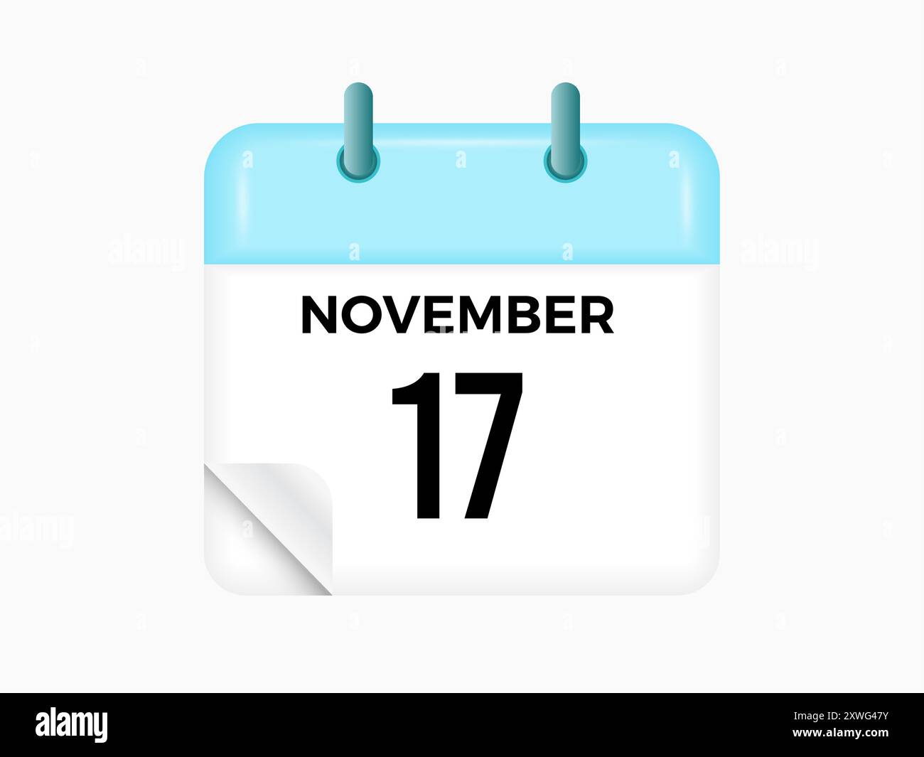 November 17 - calendar and Time planner. Daily Calendar Icon reminder ...