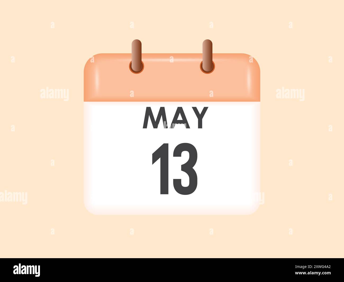 May 13 - calendar and Time planner. Daily Calendar Icon reminder ...