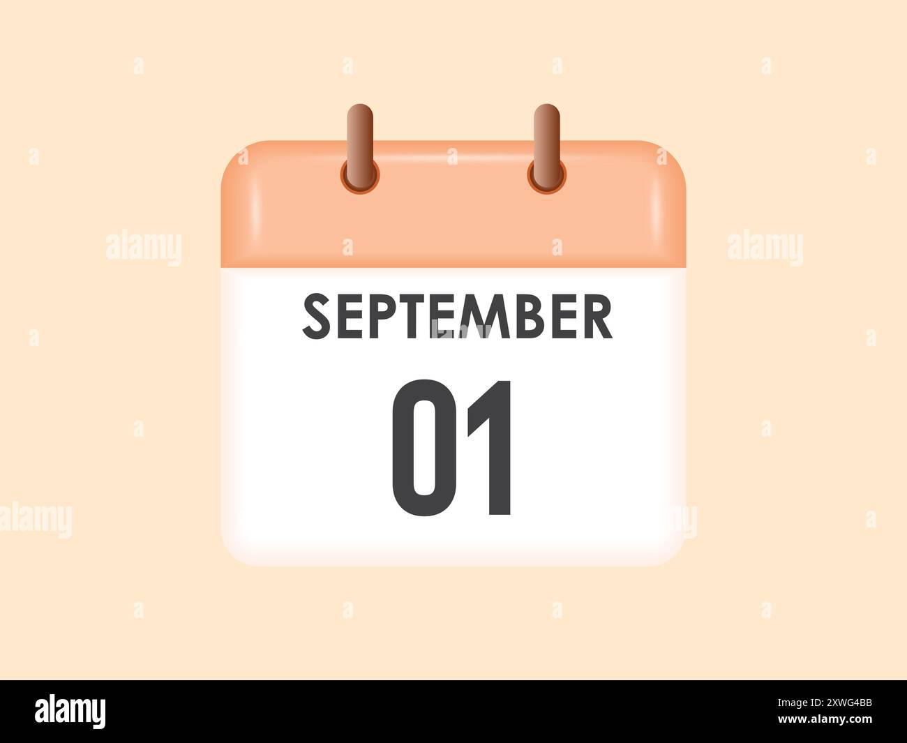 September 1 - calendar and Time planner. Daily Calendar Icon reminder ...