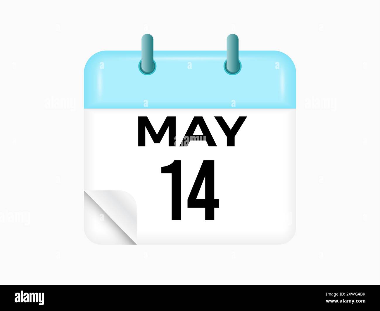 May 14 - calendar and Time planner. Daily Calendar Icon reminder ...