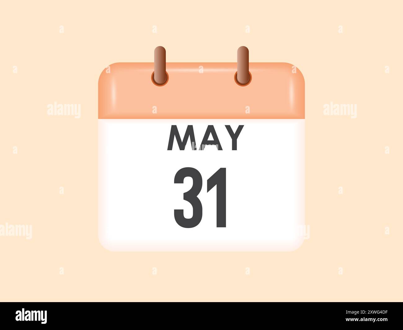 May 31 - calendar and Time planner. Daily Calendar Icon reminder ...