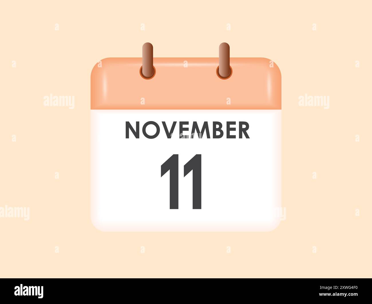 November 11 - calendar and Time planner. Daily Calendar Icon reminder ...